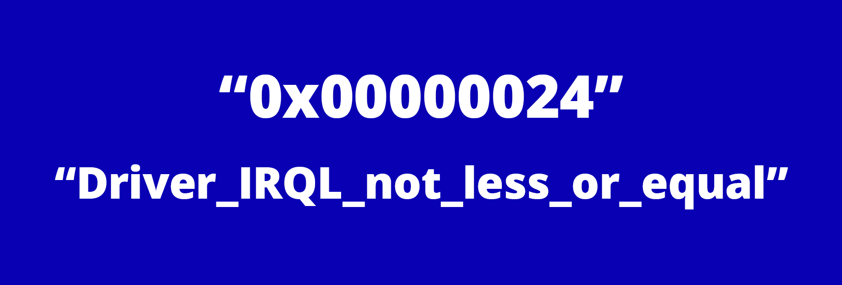 What is Blue Screen Error?