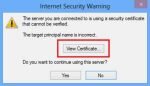 Outlook Certificate Error- Fixed