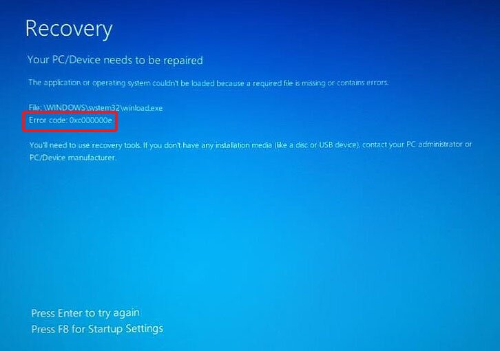 Windows 10 error code 0xc00000e [Fixed]